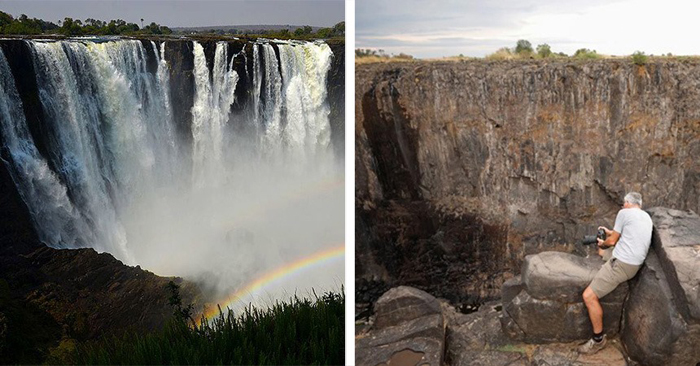 Szinte teljesen eltűnt a Viktória-vízesés | Érdekes Világ